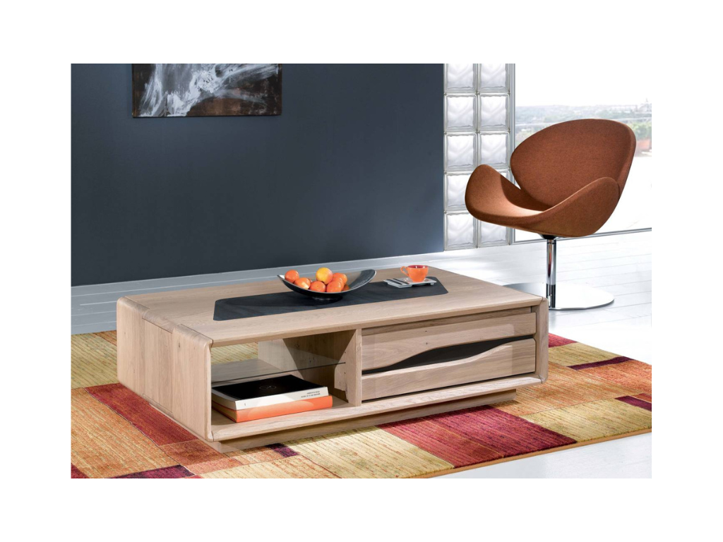 Tables basses CERAM chêne massif et céramique